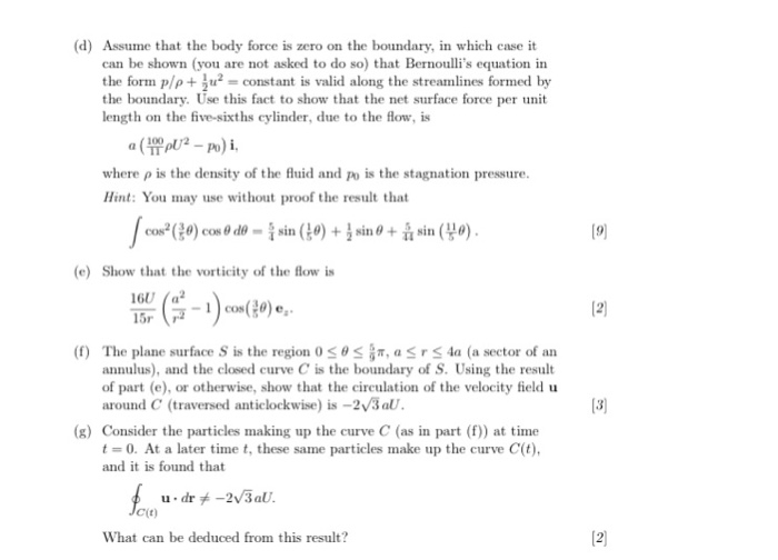 Solved A flow is represented, in cylindrical polar | Chegg.com