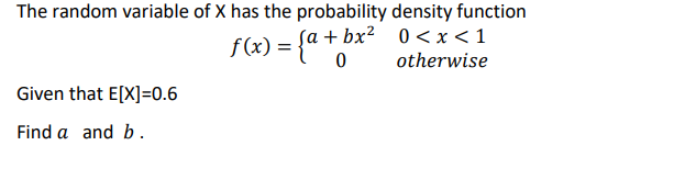 Solved code class="asciimath">The random variable of x has | Chegg.com