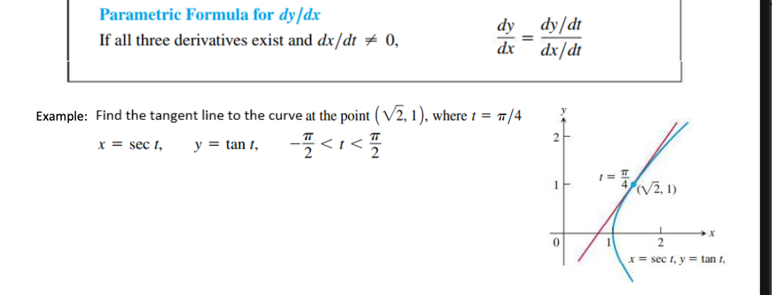 Solved Parametric Formula for dy/dx If all three derivatives | Chegg.com