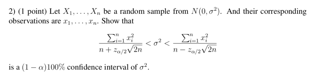 Solved 2) (1 point) Let Xi, , Xn be a random sample from | Chegg.com
