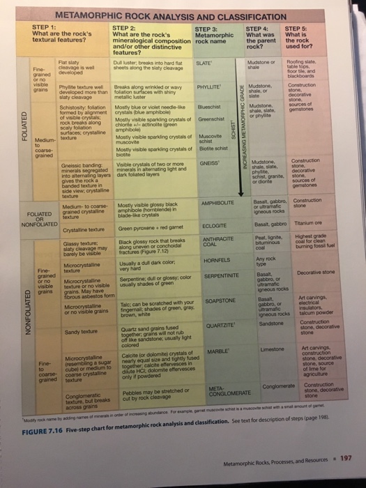 Solved ACTIVITY 7.2 Metamorphic Rock Analysis and | Chegg.com