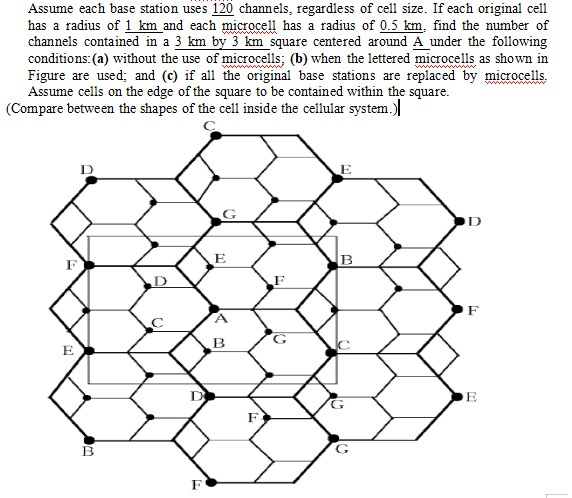Solved Assume each base station uses 120 channels, | Chegg.com