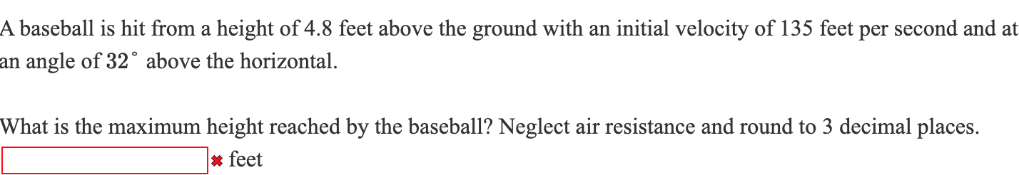 Solved A baseball is hit from a height of 4.8 feet above the | Chegg.com