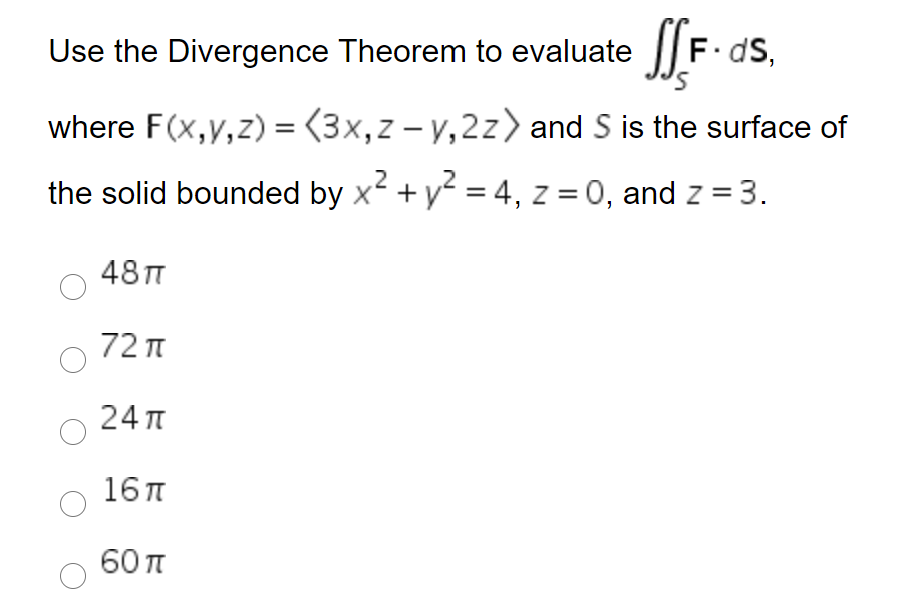 Solved Use the Divergence Theorem to evaluate SSF.ds, where | Chegg.com