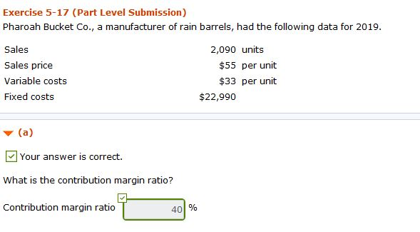 Solved Exercise 5-17 (Part Level Submission) Pharoah Bucket | Chegg.com