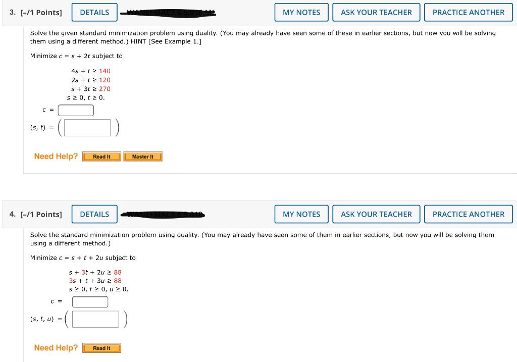 Solved 3. [-/1 Points) DETAILS MY NOTES ASK YOUR TEACHER | Chegg.com