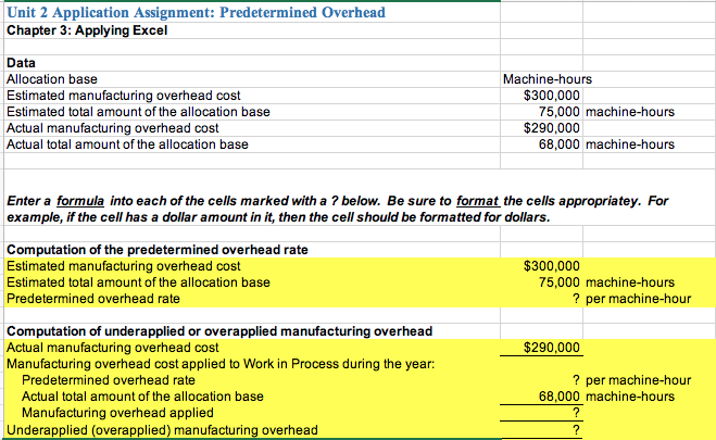 Solved How do I solve for the following: Predetermined | Chegg.com