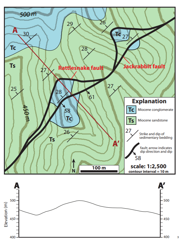 Solved Problem Set 3: The geologic map on page 5 is from an | Chegg.com