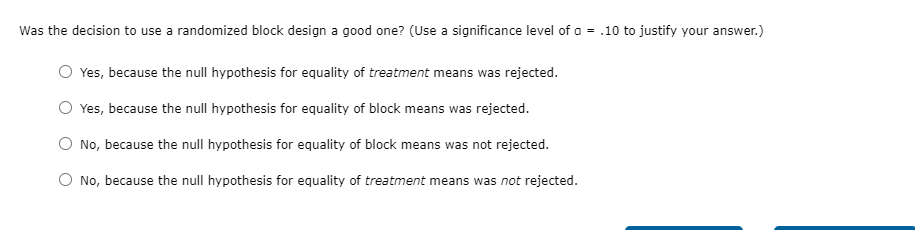 Solved 8. Randomized block analysis of variance The sales | Chegg.com