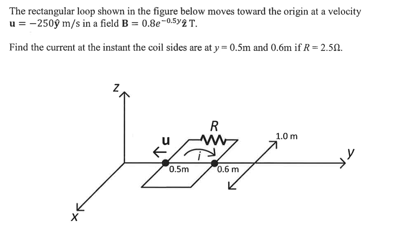 Solved The rectangular loop shown in the figure below moves | Chegg.com