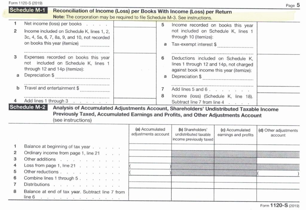 Prepare Schedules M-1 and K-1 (for Blake Turin only) | Chegg.com