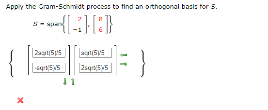 Solved Apply the Gram-Schmidt process to find an orthogonal | Chegg.com