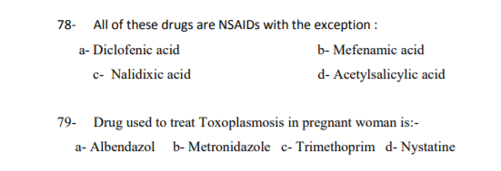 Solved 71- One of these drugs interfere bacterial membrane : | Chegg.com