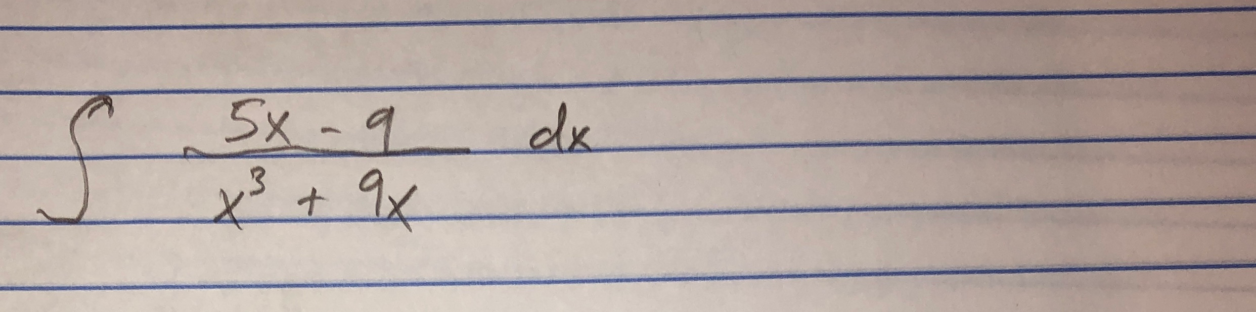 Solved dx क 5X-9 x + १५ | Chegg.com