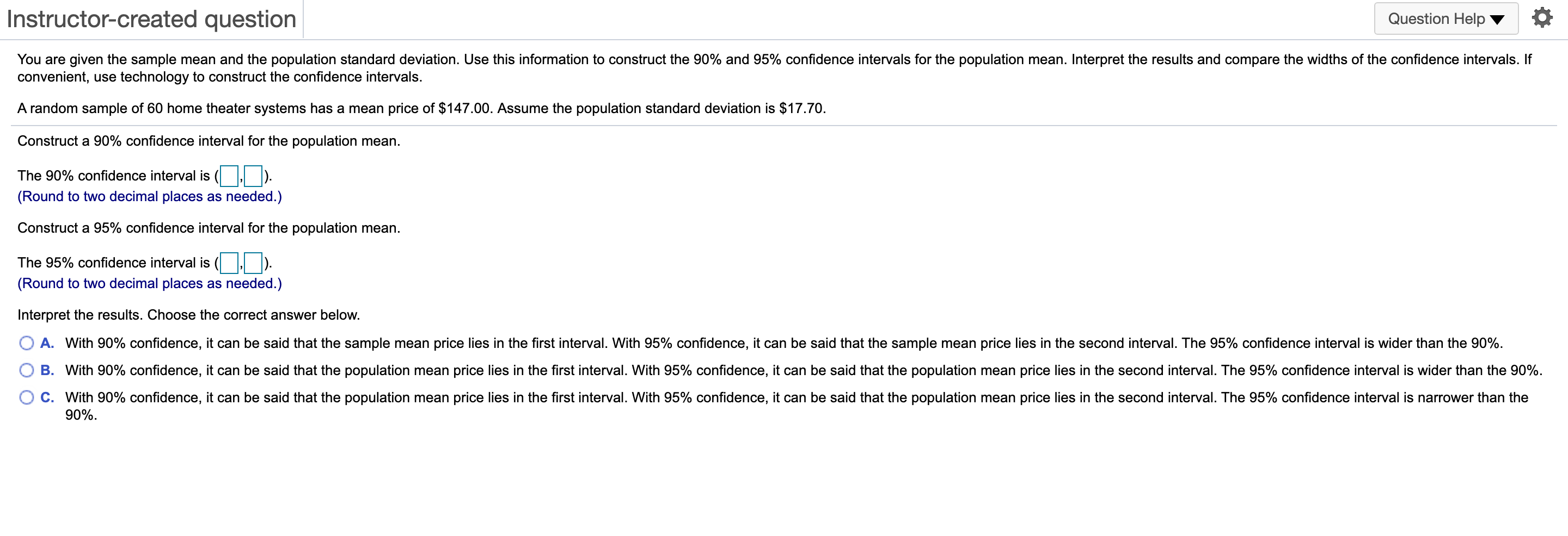 Solved Instructor-created question Question Help You are | Chegg.com