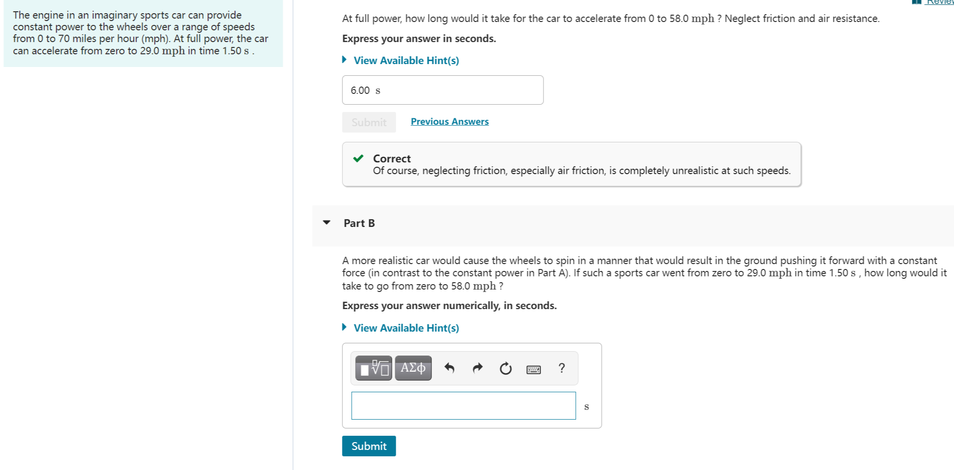 Solved Neve The engine in an imaginary sports car can | Chegg.com