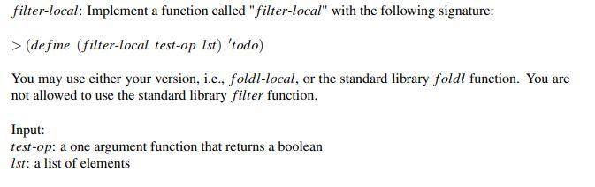 Solved filter-local: Implement a function called | Chegg.com