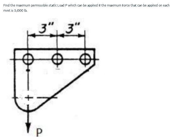 Solved Find the maximum permissible static Load P which can | Chegg.com