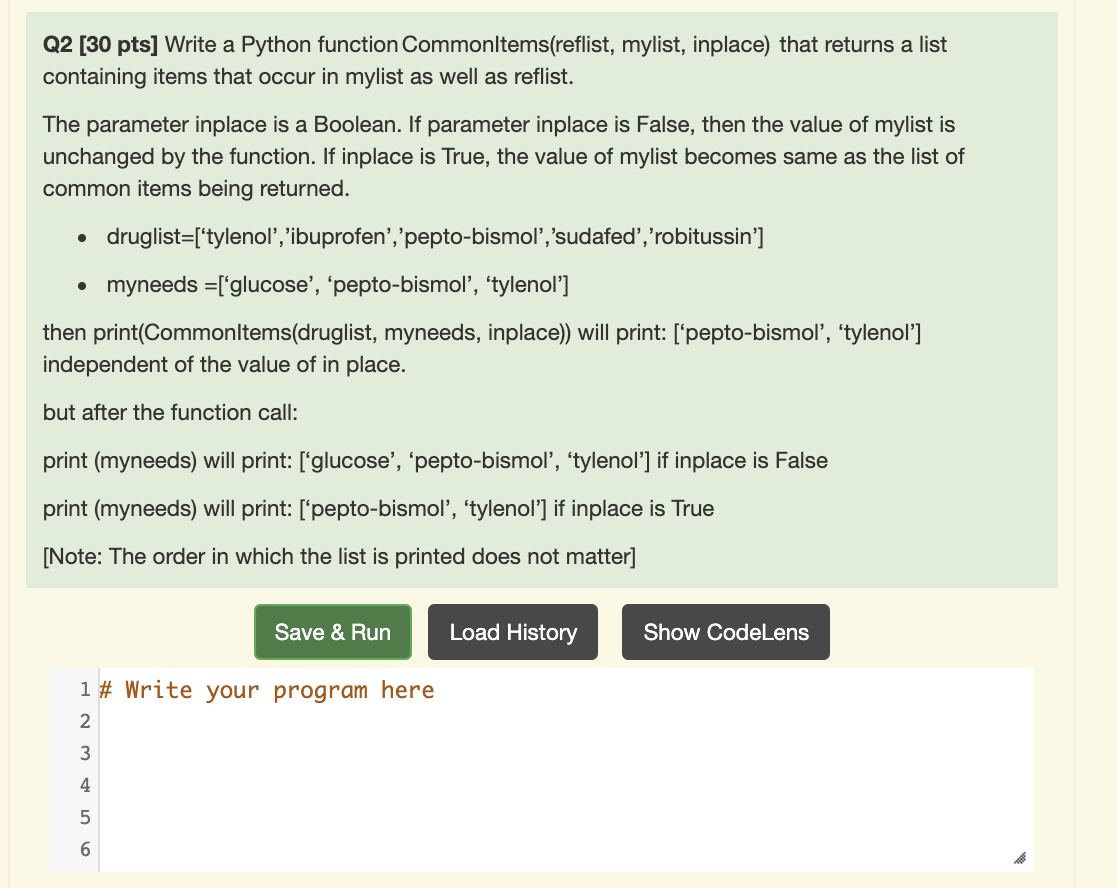 Solved Q2 [30 pts] Write a Python function | Chegg.com
