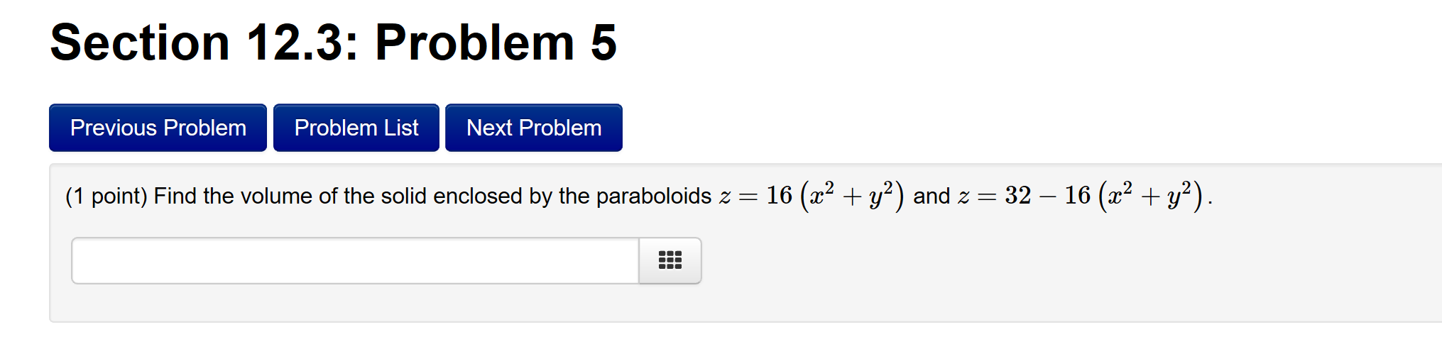 Solved Section 12.3: Problem 1 Next Problem Previous Problem | Chegg.com