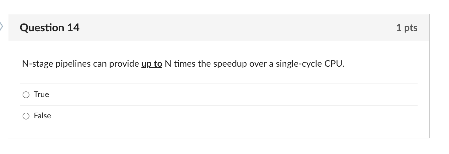 Solved N-stage pipelines can provide up to N times the | Chegg.com
