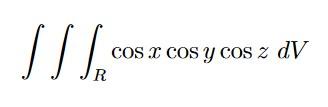 ∭RcosxcosycoszdV | Chegg.com