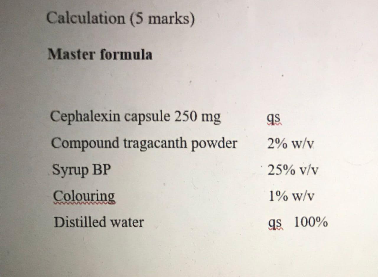 Solved how to do the calculation part based on the master | Chegg.com