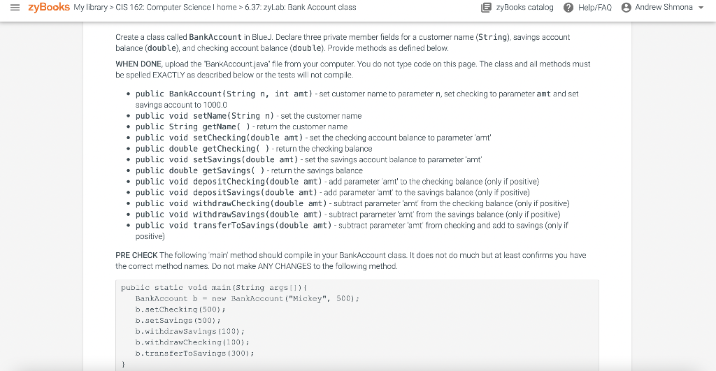 Solved = zyBooks My library > CIS 152: Computer Science l | Chegg.com