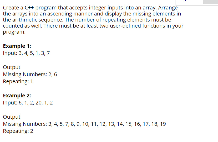 Solved Create A C Program That Accepts Integer Inputs Into 5081
