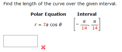 Solved Find the length of the curve over the given interval. | Chegg.com