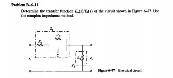 Solved Determine the transfer function Eo(s)/Ej(s) of the | Chegg.com