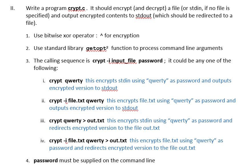 Write a program crypt . It should encrypt (and | Chegg.com