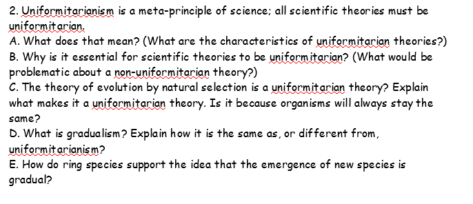 Solved 2. Uniformitarianism is a meta-principle of science; | Chegg.com