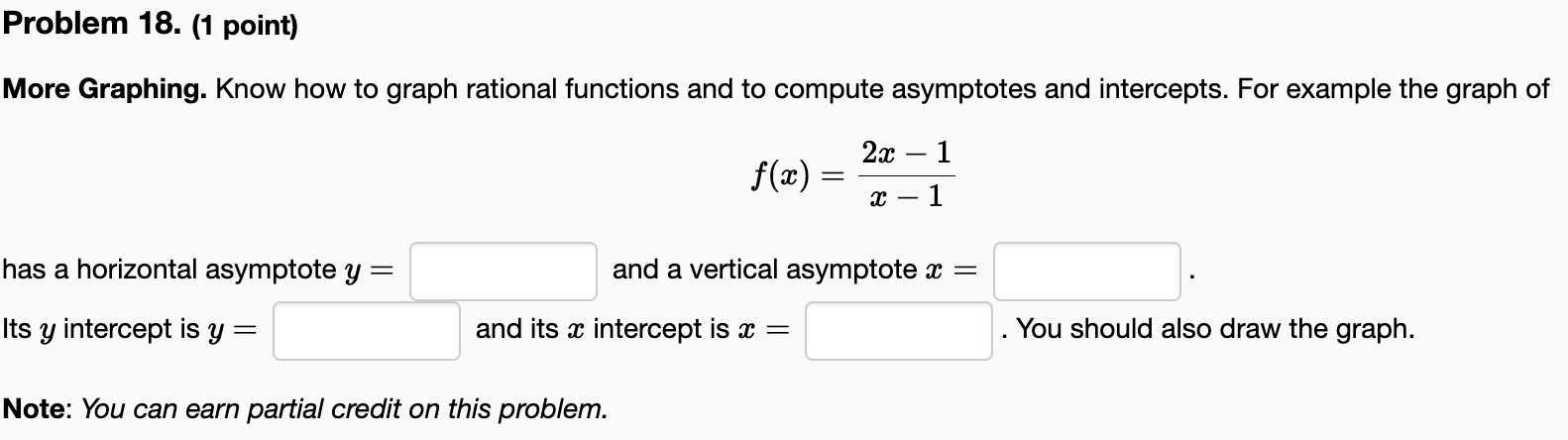 Solved More Graphing. Know how to graph rational functions | Chegg.com