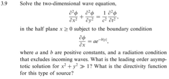 Solved 3.9 Solve the two-dimensional wave equation, 2% 12% , | Chegg.com