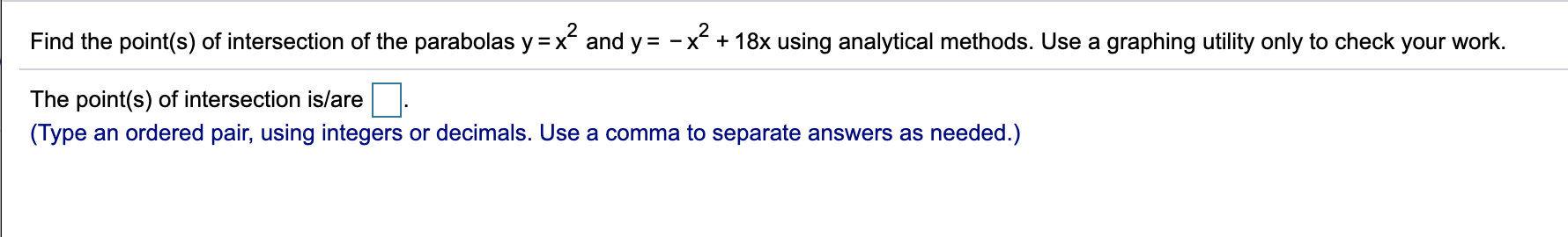 Solved Find the point(s) of intersection of the parabolas | Chegg.com