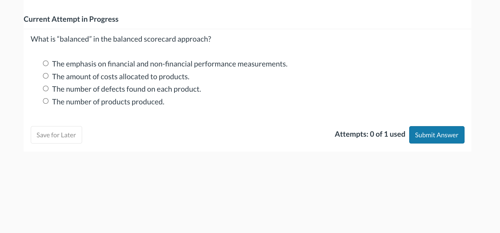Solved Current Attempt in ProgressWhat is "balanced" in the | Chegg.com