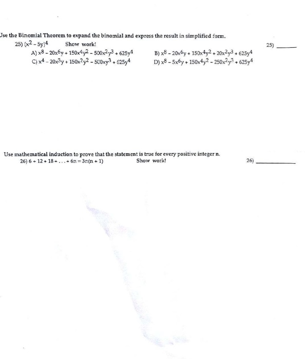 Solved Use the Binomial Theorem to expand the binomial and | Chegg.com