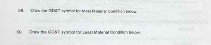 Solved Draw the GD&T symbol for Most Material Condition | Chegg.com