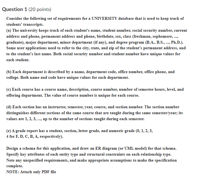 Solved Consider the following set of requirements for a | Chegg.com