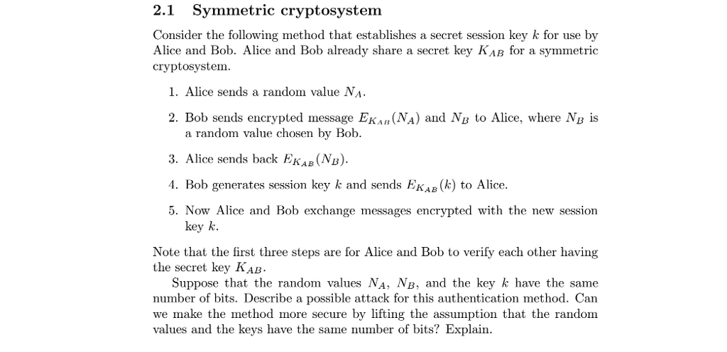 Solved 2.2 Public-key cryptosystem Suppose Alice wants to | Chegg.com
