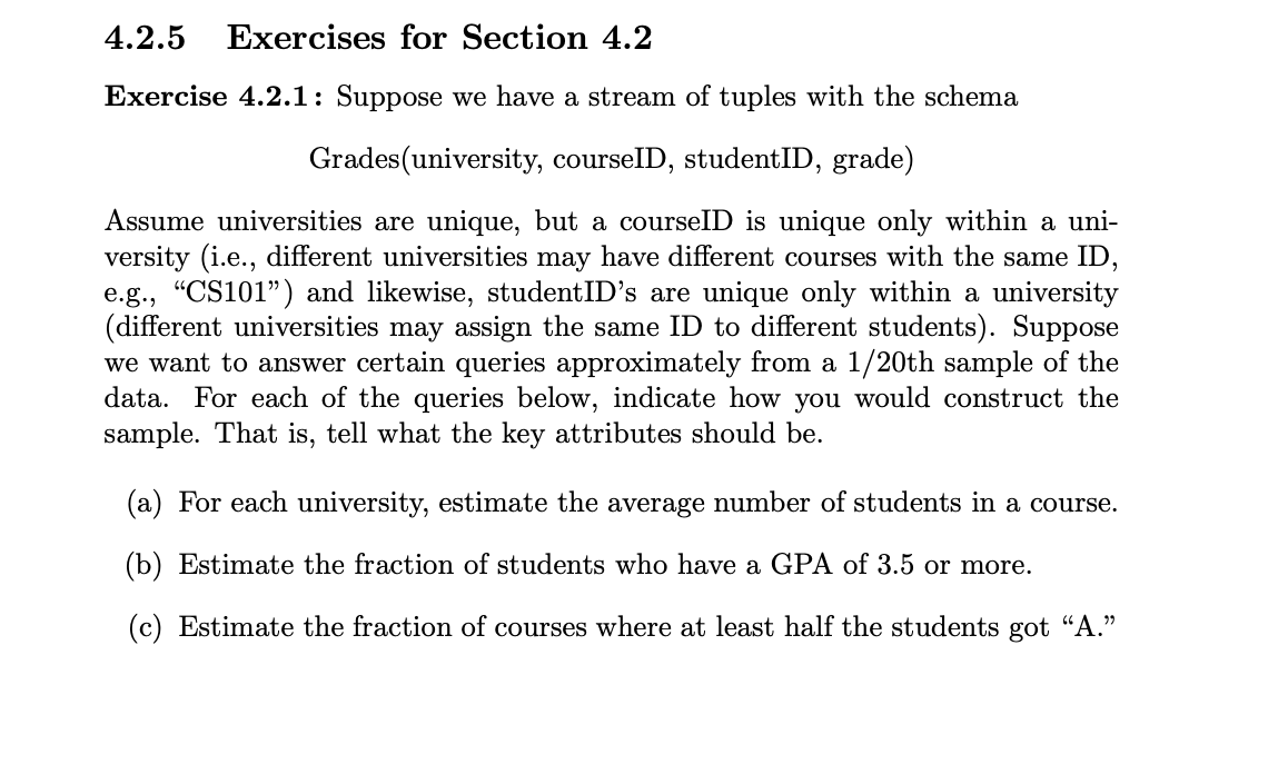 Exercise 4 Data Streams 1. Outline the main problems | Chegg.com