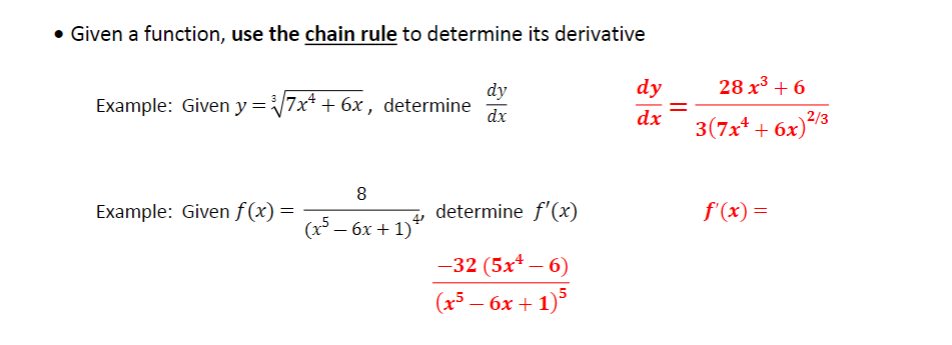 Solved - Given a function, use the chain rule to determine | Chegg.com