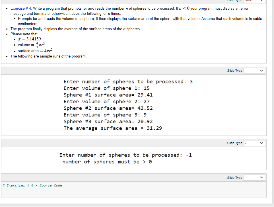 Solved Slide Type Slide Exercise 3 Write A Program That 2708
