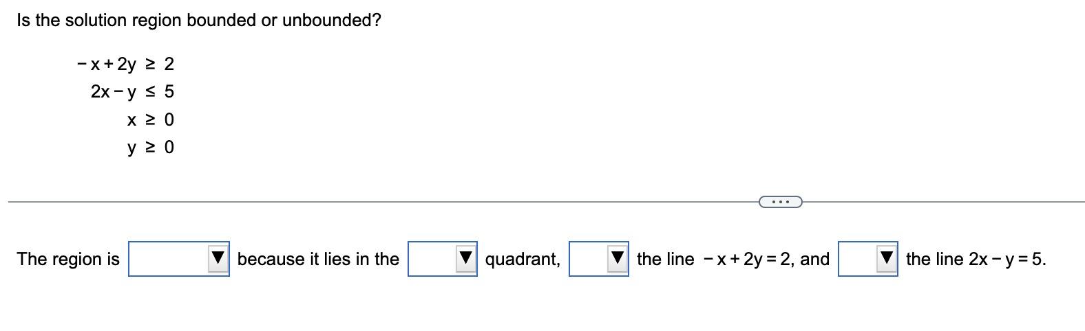 Solved Is the solution region bounded or unbounded? | Chegg.com