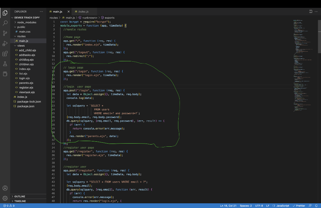 Solved I need to add in login to verify the email that | Chegg.com