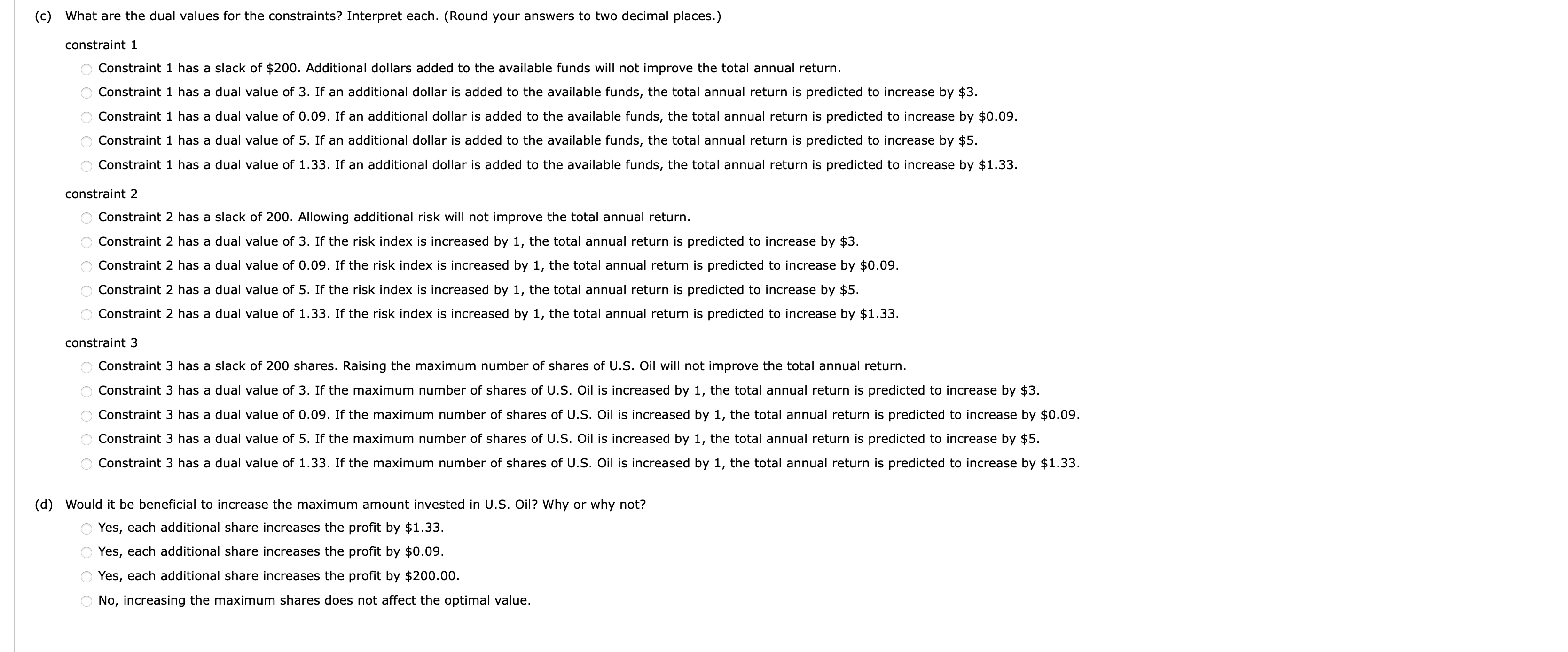 Solved The computer output is shown below. Optimal Objective | Chegg.com