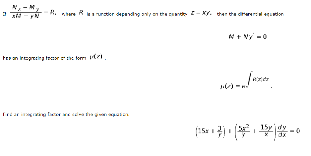 Solved Nx-M y R, where is a function depending only on the | Chegg.com