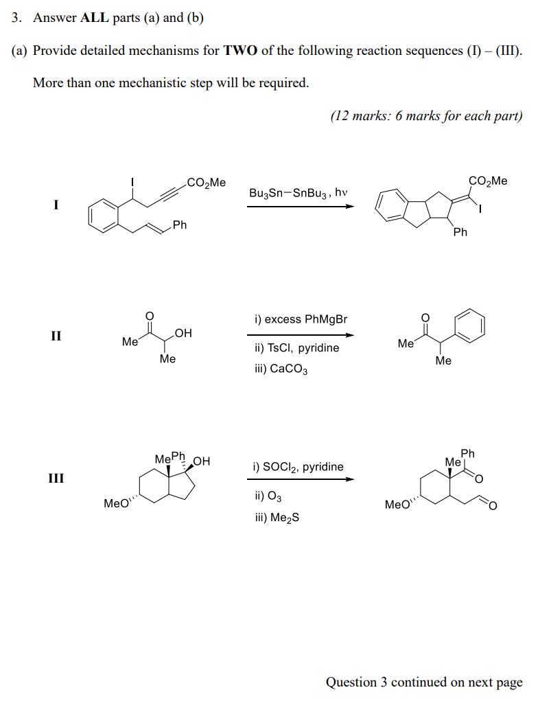 Solved Please provide detailed mechanisms for each of the | Chegg.com