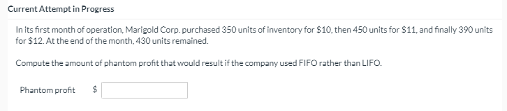 Solved Current Attempt in Progress In its first month of | Chegg.com